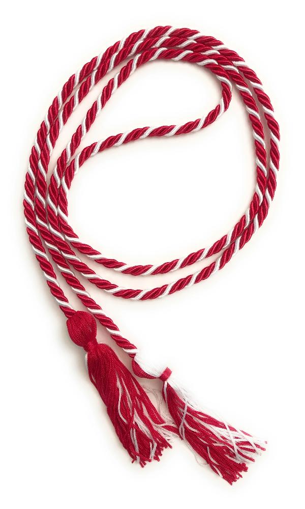 Red/White Graduation Honor Cords – Honor Cord Supply